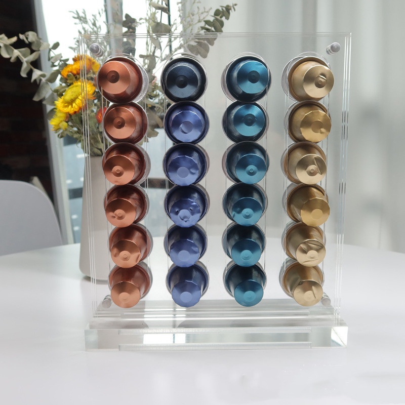 Nestle Nespresso Capsule Coffee Storage Rack Acrylic Vertical Display ...
