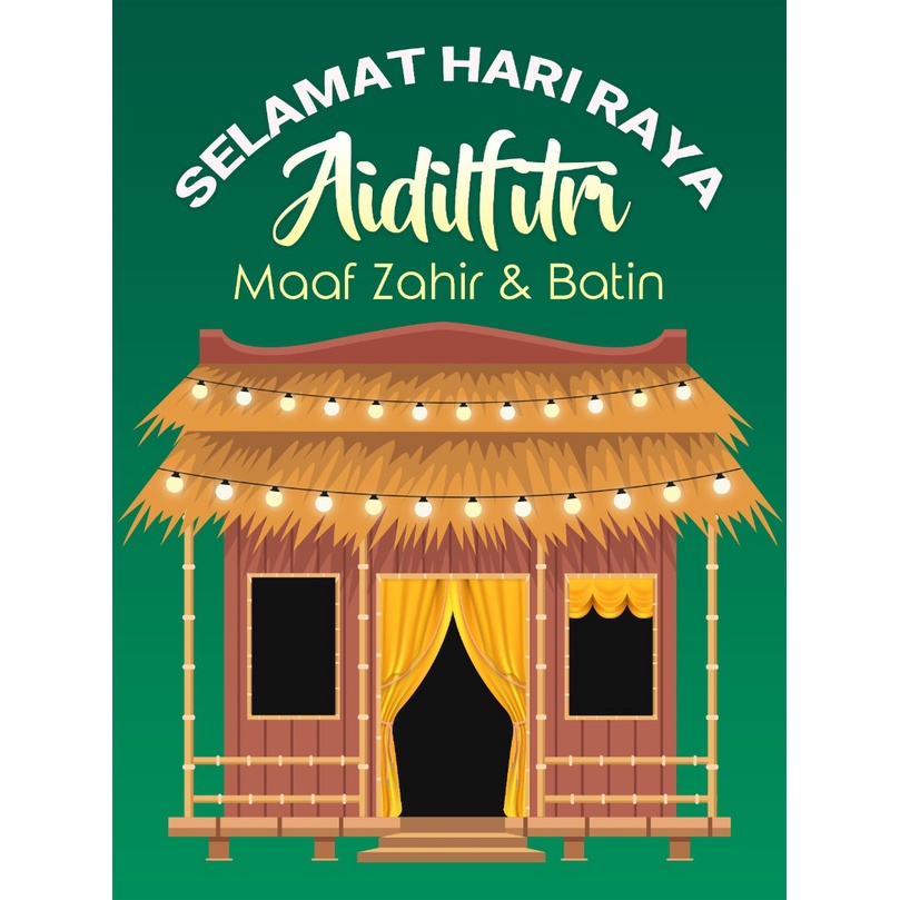 BACKDROP RUMAH KAMPUNG SAIZ KECIL (90x120CM) | Shopee Malaysia