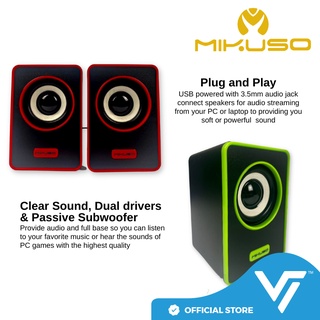 MIKUSO SPK-049 Multimedia Stereo 3.5mm Mini Cute Speaker AUX USB ...