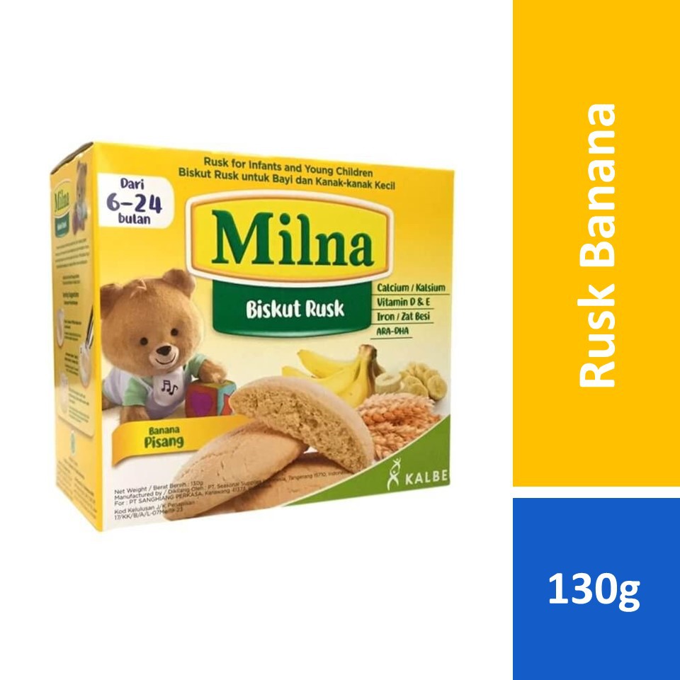 Milna Baby Rusk Banana 19 130g | Shopee Malaysia