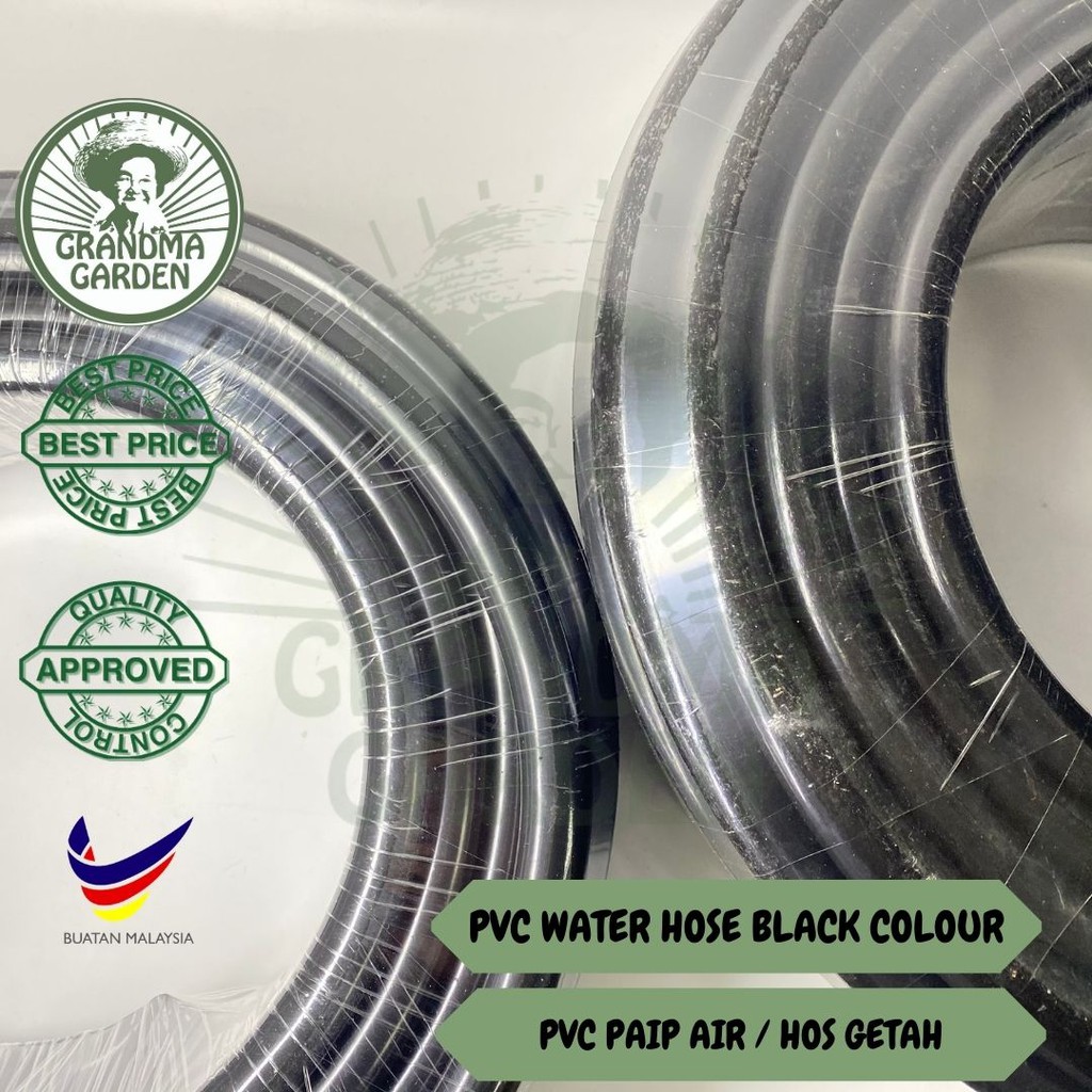 👵 𝐏𝐑𝐄𝐌𝐈𝐔𝐌 𝐐𝐔𝐀𝐋𝐈𝐓𝐘 HITAM PVC WATER HOSE / GARDENING HOSE / PAIP GETAH ...