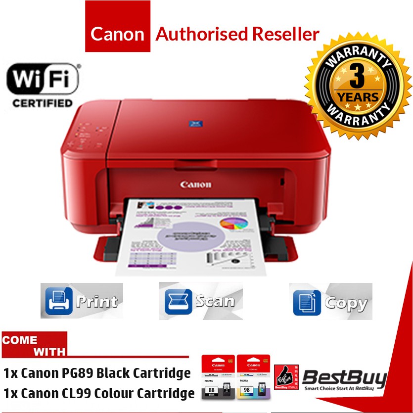 Canon Pixma E560 Black / E560R Red Advanced Wireless All In One With ...