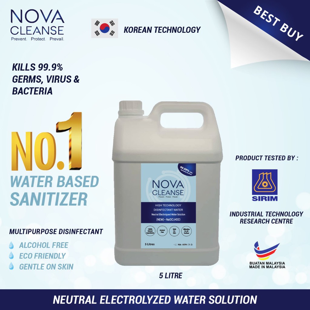 Nova Cleanse Multipurpose Disinfectant Water Sanitizer | 5 Litre ...