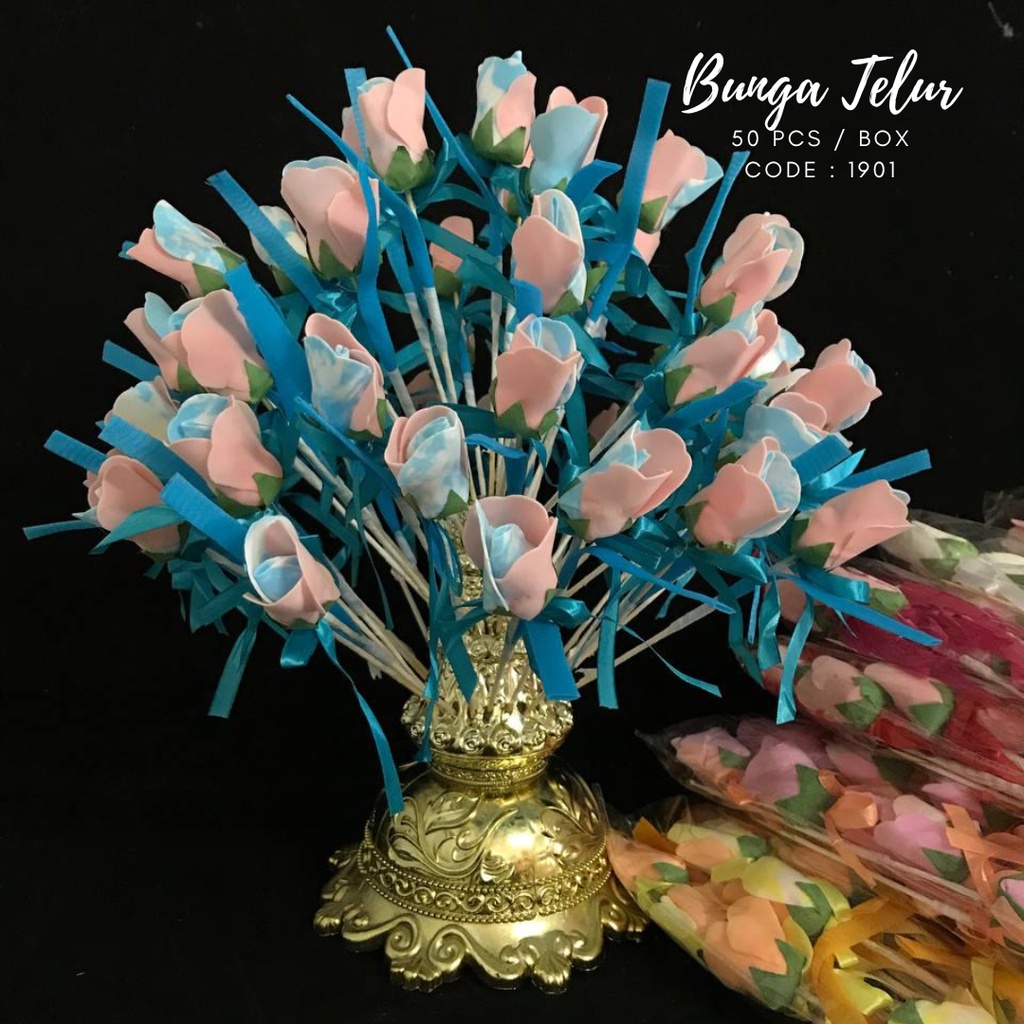 Bunga Telur Murah | Bunga Telur Bajet Kawin Tunang Aqiqah | 50pcs ...