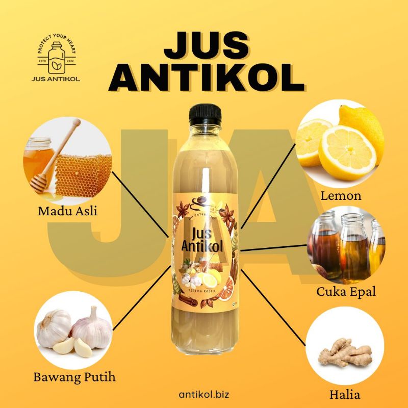 JUS ANTIKOL HOMEMADE/ JUS KURANGKAN KOLESTROL/JUS LEGA 500ml | Shopee ...