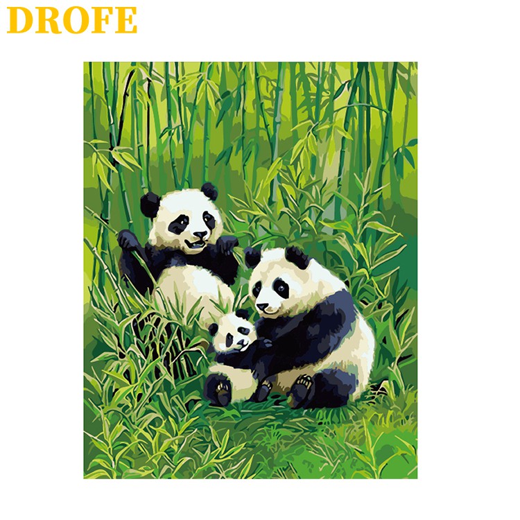 Panda Painting On Canvas