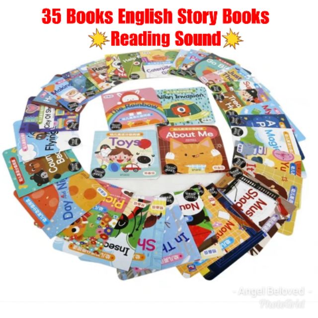35 English Story Books with Reading Sound for Children Kids | Shopee ...