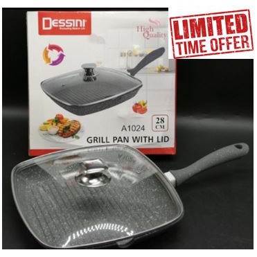 DESSINI Grill Pan with Lid **Ready Stock ** | Shopee Malaysia