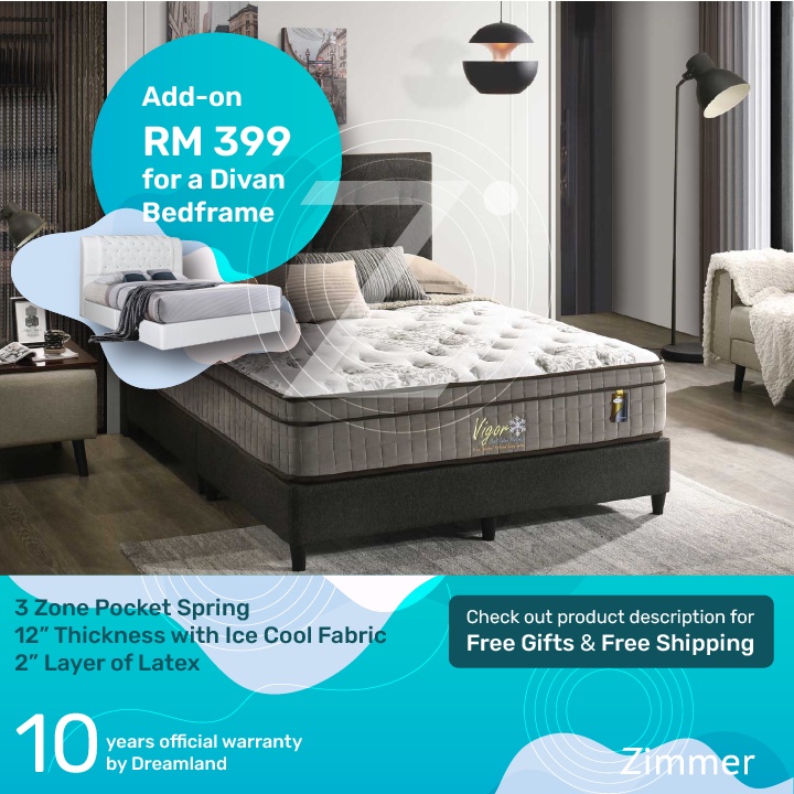 Dreamland Ice cool Vigor Mattress (12") | Shopee Malaysia