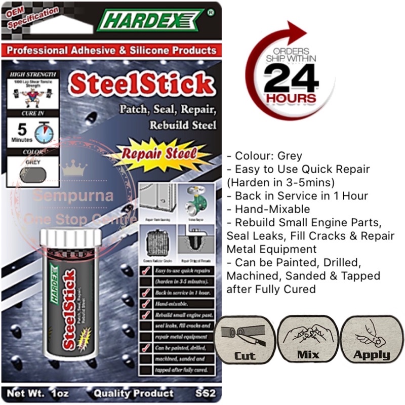 Steel Stick Epoxy Compound (Hardex- SS2) | Shopee Malaysia