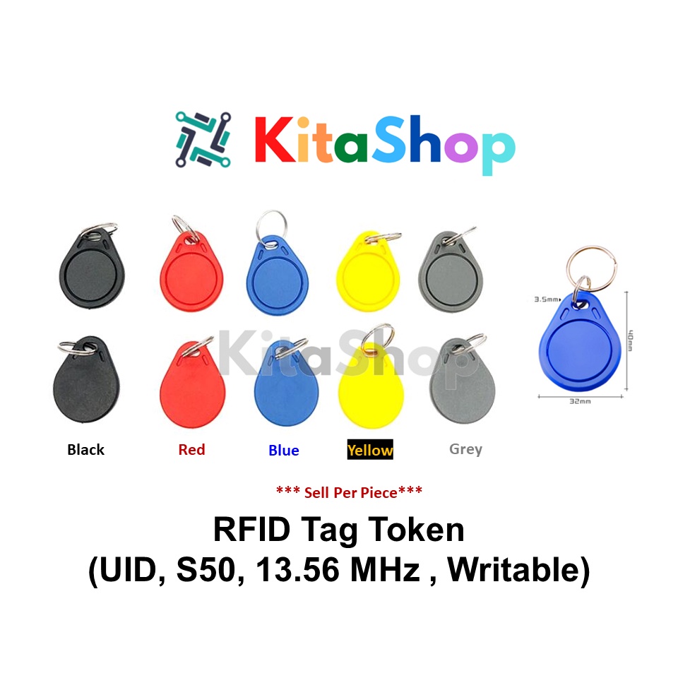 RFID Tag Token (UID, S50, 13.56 MHz , Writable) | Shopee Malaysia