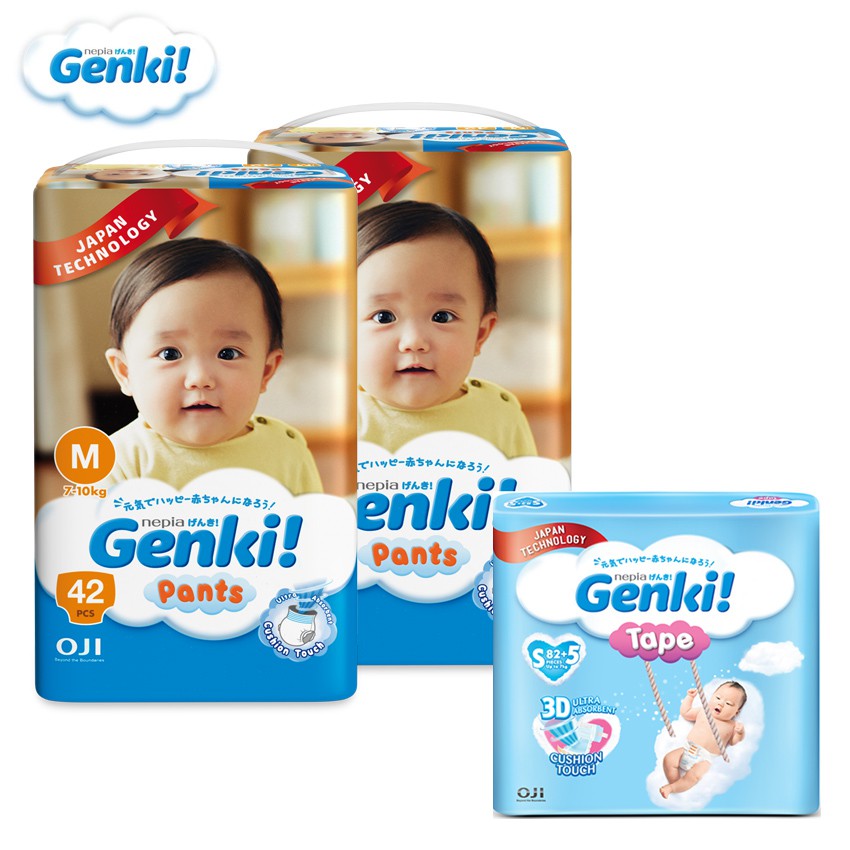 Genki! Tape Mega (1 Pack) + Genki! Jumbo Pants (2 Packs) | Shopee Malaysia