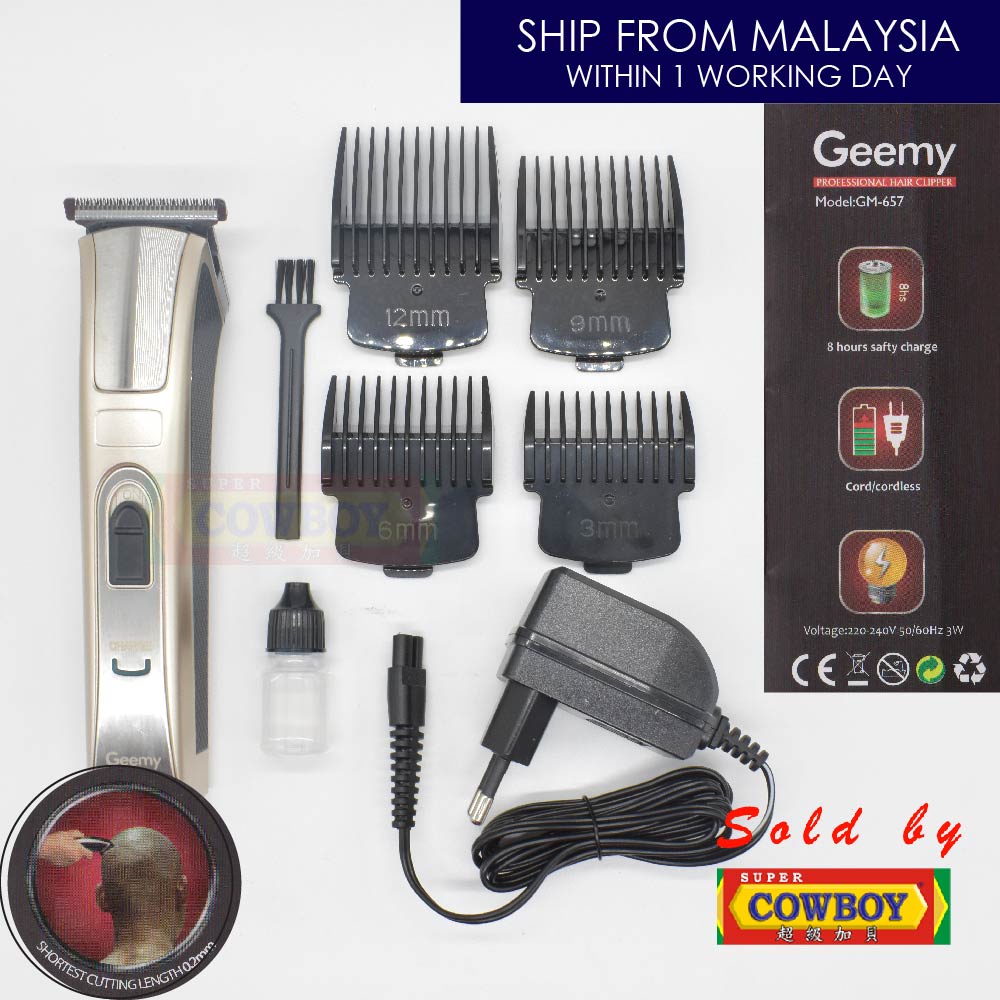 Geemy Mesin Gunting Rambut Rechargeable GM-657 Professional Hair ...