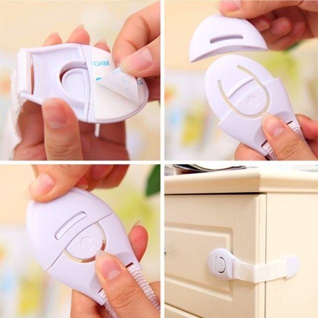 Baby Safety Protector Child Cabinet locking Plastic Lock Protection of ...