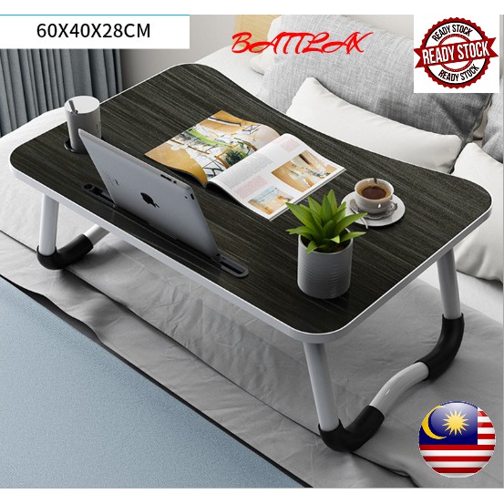 💥ready stock💥meja laptop/foldable laptop table with cup holder/meja ...