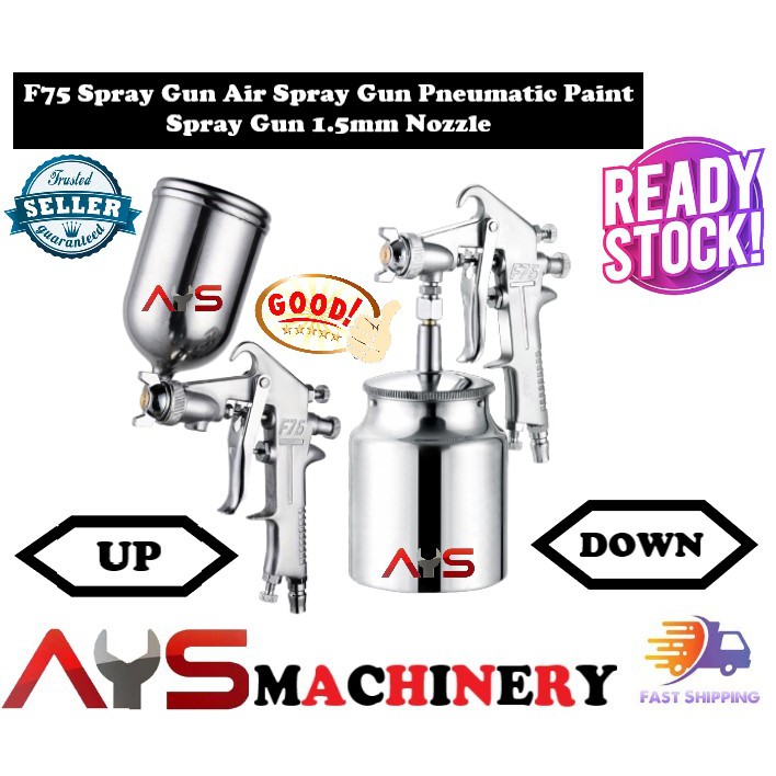 F75 Spray Gun Air Spray Gun Pneumatic paint spray gun 1.5mm nozzle/Air ...