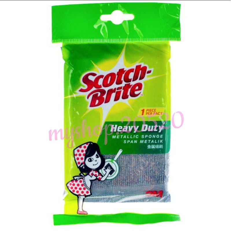 3M Scotch Brite Stainless Steel Metallic Sponge (1 Pc/Pack) | Shopee ...