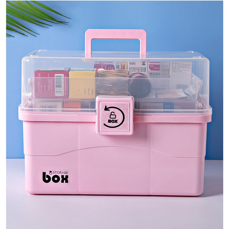 Medicine Medical Care Multi-Layer Box Storage Family Packing First Aid ...