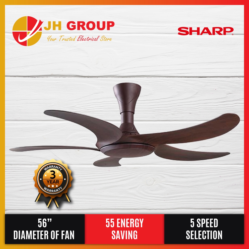 Sharp Dc Ceiling Fan 5 Blades (56") Pjcd196Wd | Shopee Malaysia