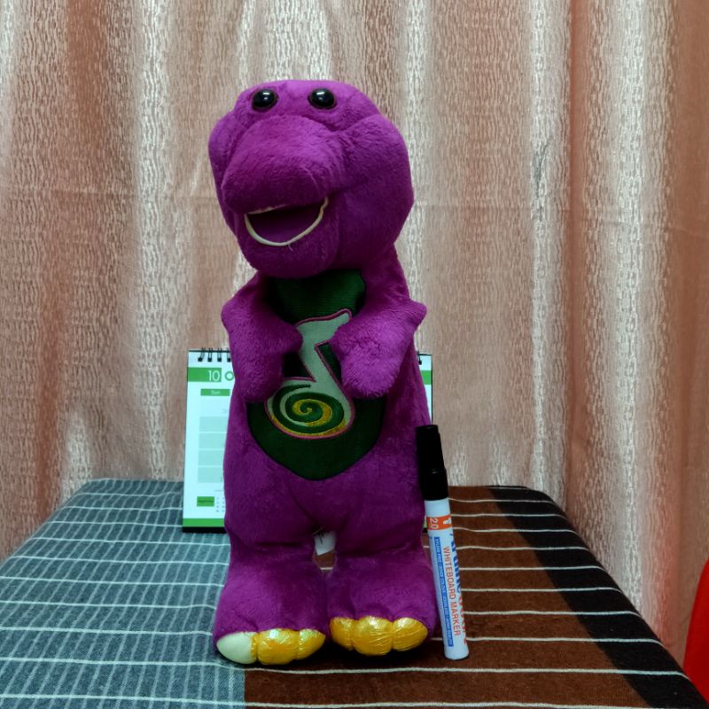 Fisher Price 13' Dino Dance Barney Plush Dancing, Singing, Talking ...