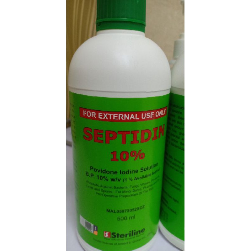 Original Steriline Septidin 10% Povidone Iodine Solution | Shopee Malaysia