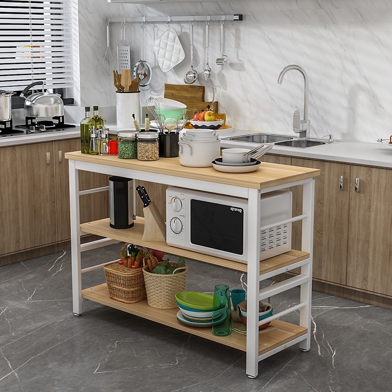 Home-console multi-layer floor kitchen microwave oven shelf storage ...