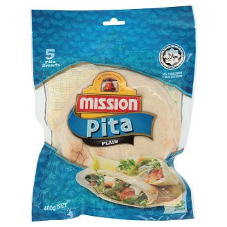 Mission Plain Pita Bread, Super Soft, Quality and Taste 5 x 400g ...