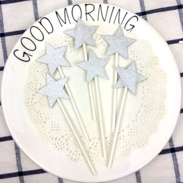 [READY STOCK)] 6pcs silver star topper | Shopee Malaysia