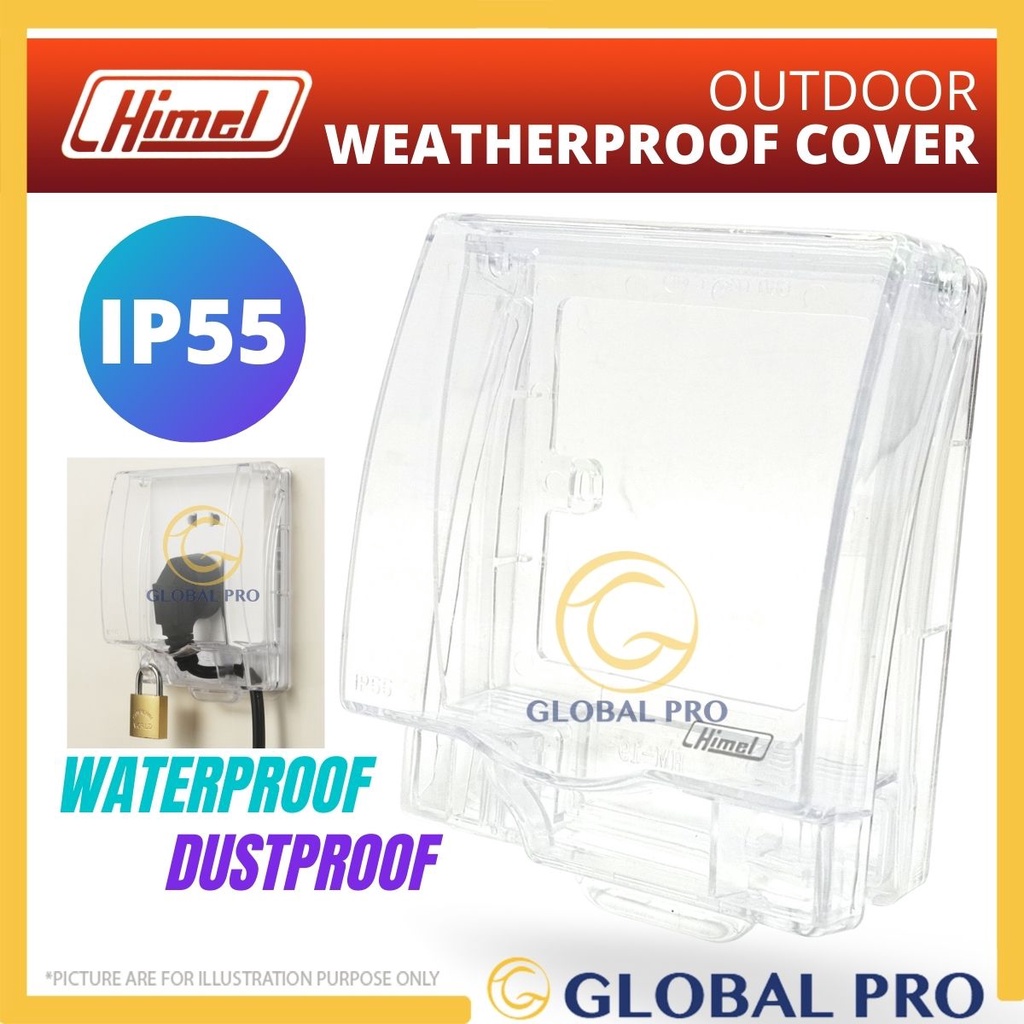 HIMEL IP55 Outdoor Weatherproof Cover Socket Single Socket Waterproof Dustproof Soket Kalis Air ...