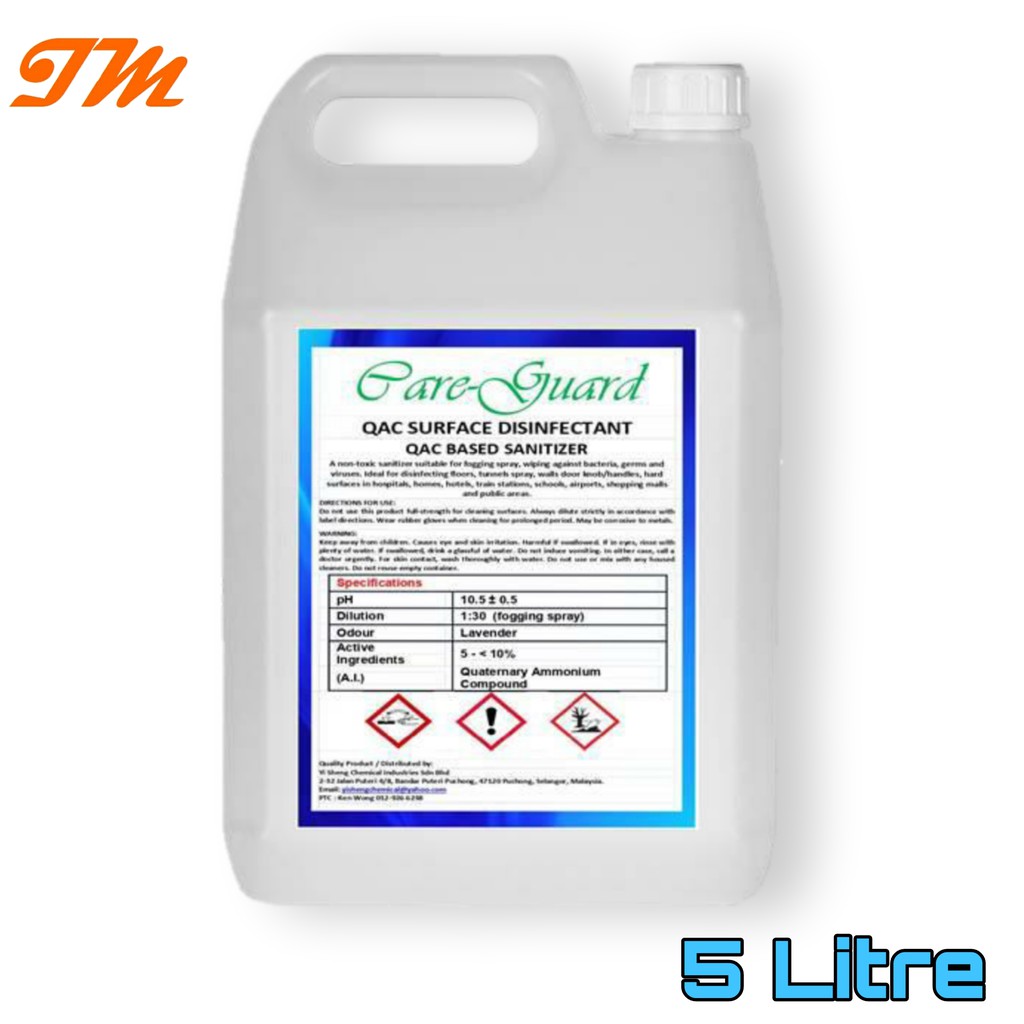 QAC Surface Disinfectant Sanitizer 5L | Shopee Malaysia