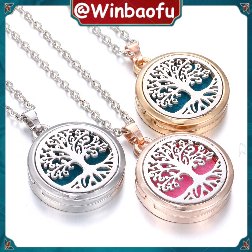 Essential Oil Necklace Diffuser Necklaces Tree of Life Aromatherapy ...