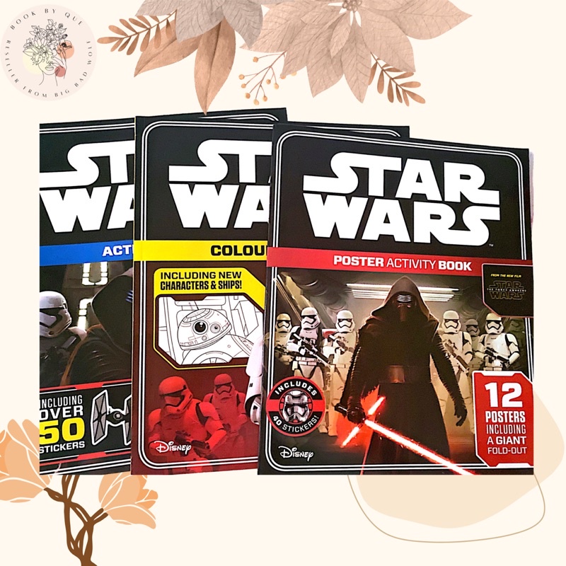 STAR WARS SET OF 3 (Activity books, colouring books and poster books ...