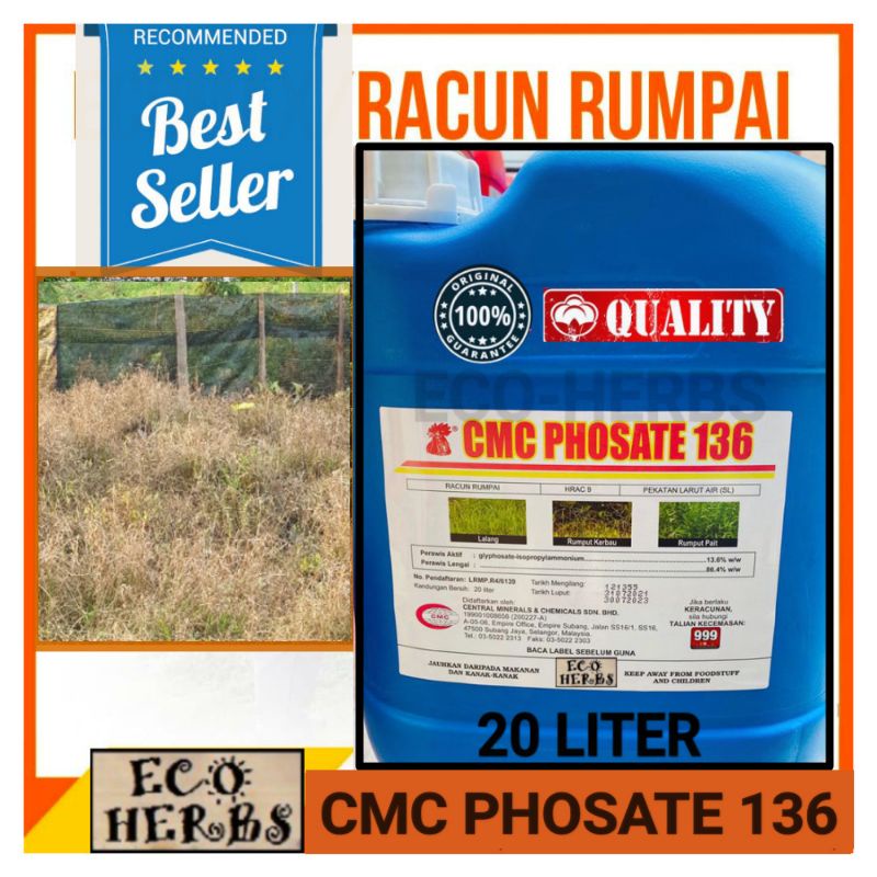 (NEW) RACUN RUMPUT LALANG - CMC PHOSATE 136 (20 LITER) | Shopee Malaysia