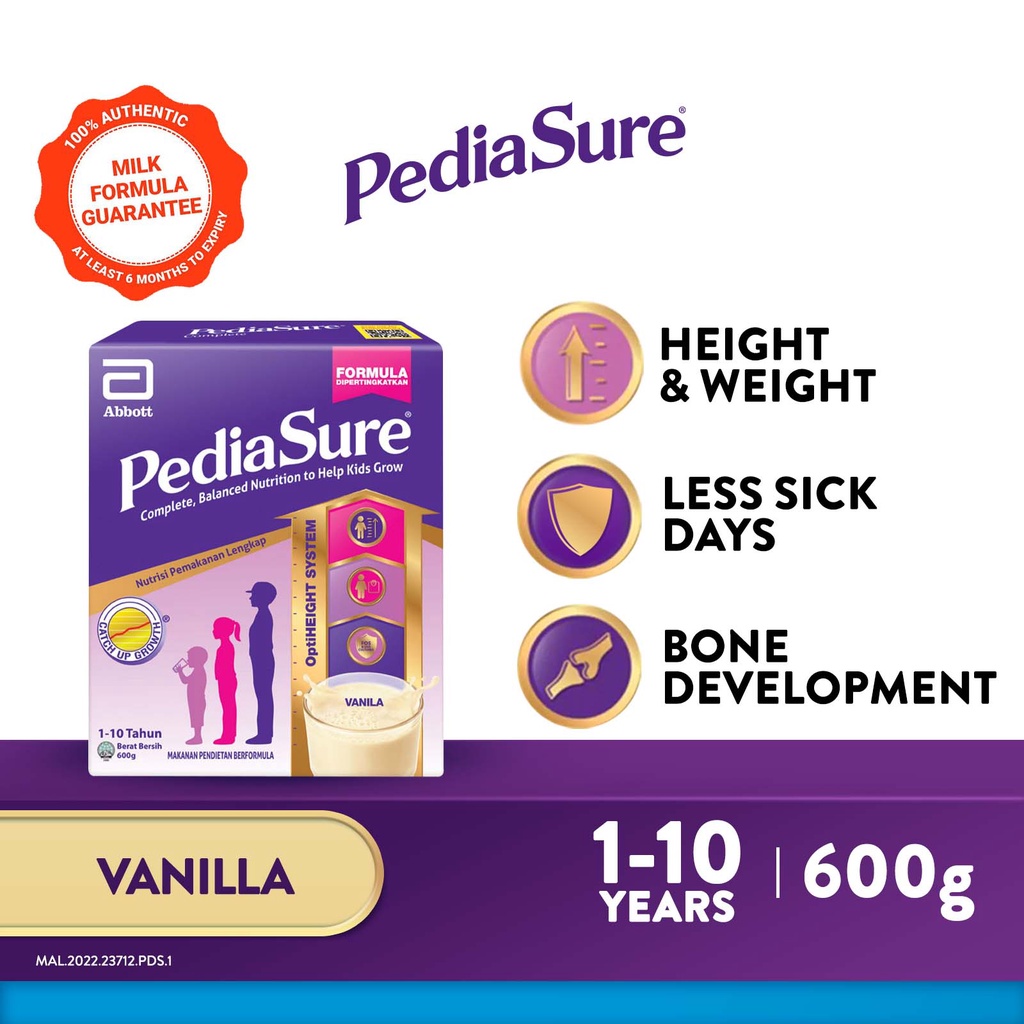 Pediasure Child Nutrition Supplement for Growth - Vanilla BIB (600g ...