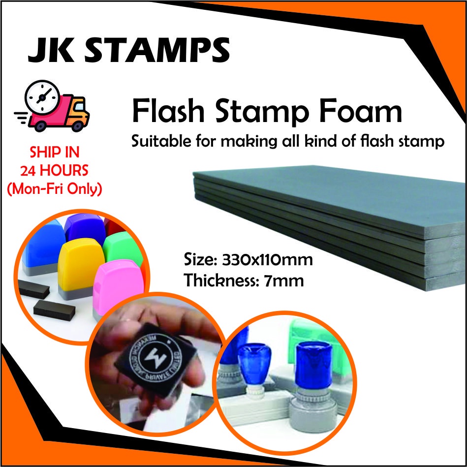 JK Stamps Flash Stamp Foam Cop (330*110*7 MM) | Shopee Malaysia