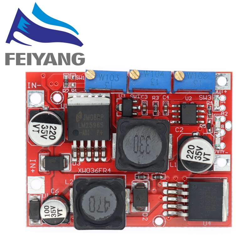LM2596 LM2577 DC Auto Boost Buck Converter 4-35V to 1-25V 5V 12V 19V ...