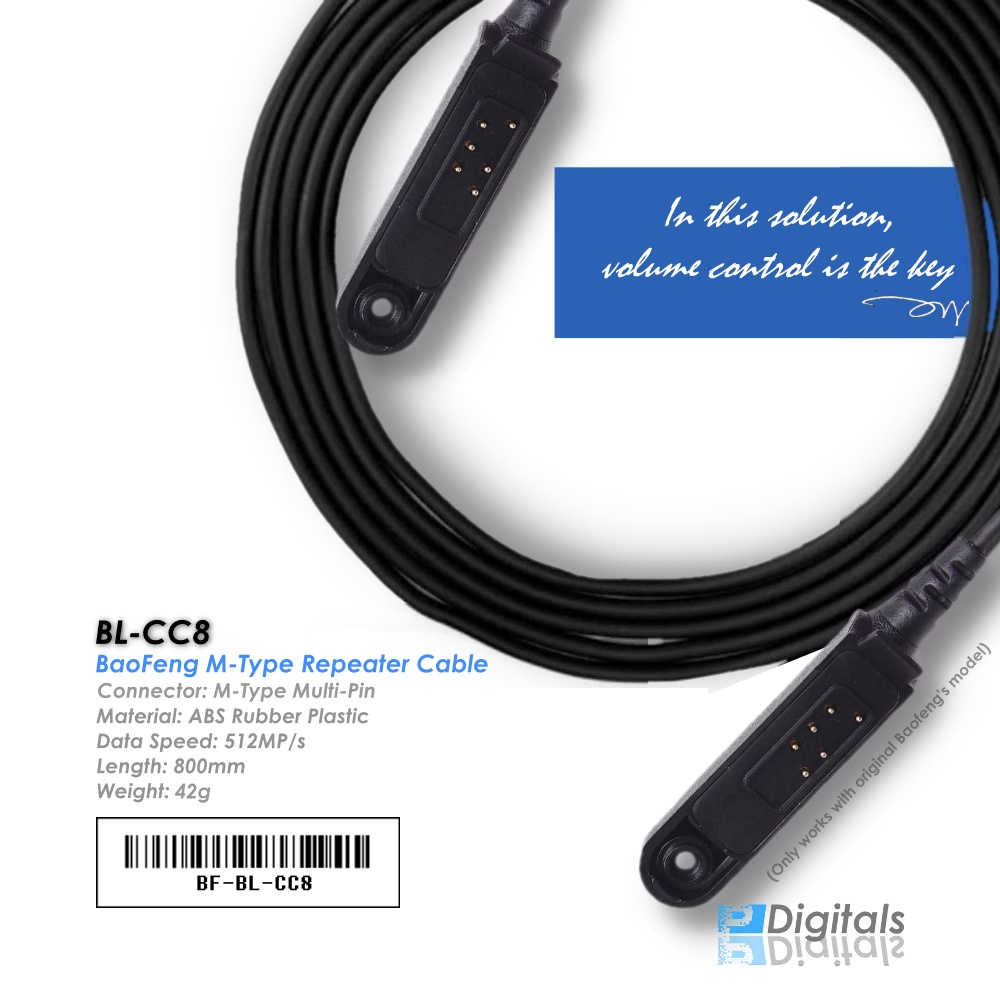 BL-CC8 Baofeng Repeater Cable M-Type multi-Pin | Shopee Malaysia