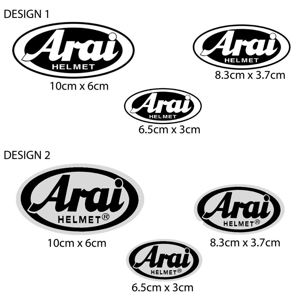 Laminated Helmet Stickers For ARAI Logo Shoei Aral Pirelli | Shopee ...