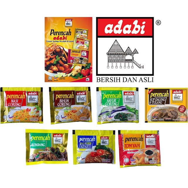 Adabi perencah [5 Pack] Nasi Goreng/Bihun Goreng/Mee Goreng 30g ...
