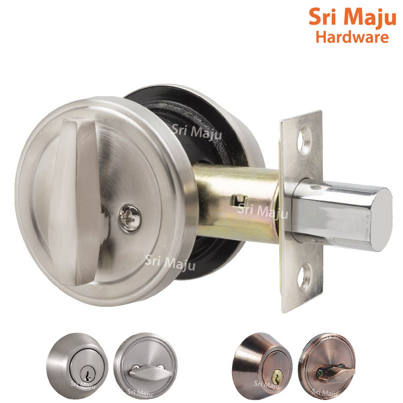 MAJU Single Cylinder Deadbolt Lock Door Security Thumb Turn Lockset ...