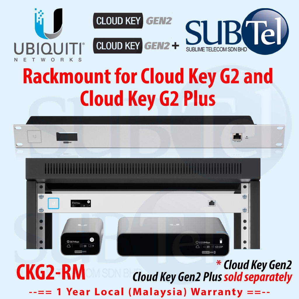 Ubiquiti CKG2-RM Rack-mount Accessory 19" racks Rackmount for Cloud Key ...