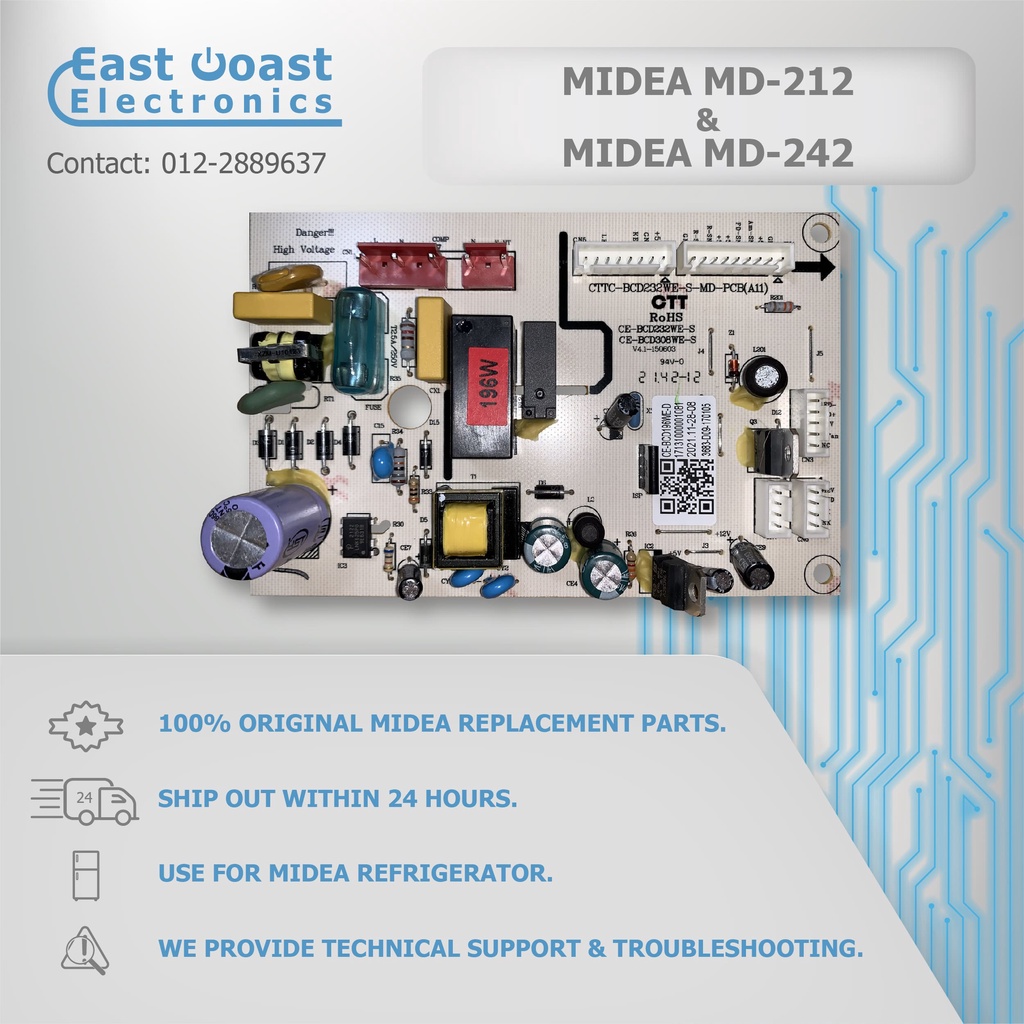 (ORIGINAL) Midea MD-212 / MD-242 / MD212 / MD242 PCB | Shopee Malaysia