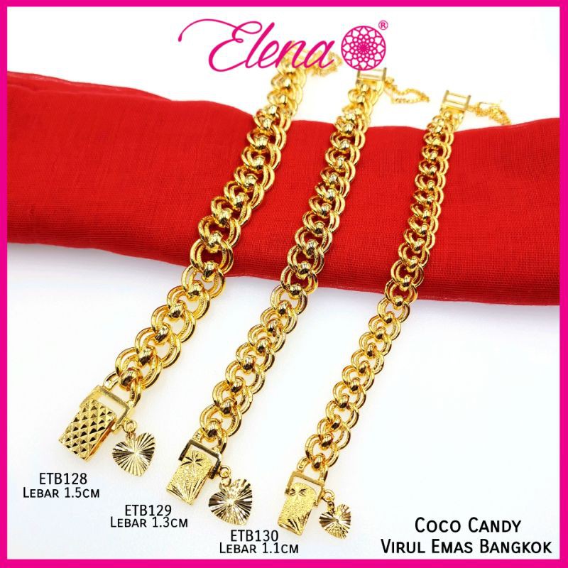 Elena Emas Bangkok Bracelet - Gelang Tangan Coco Candy (ETB128) (ETB120 ...