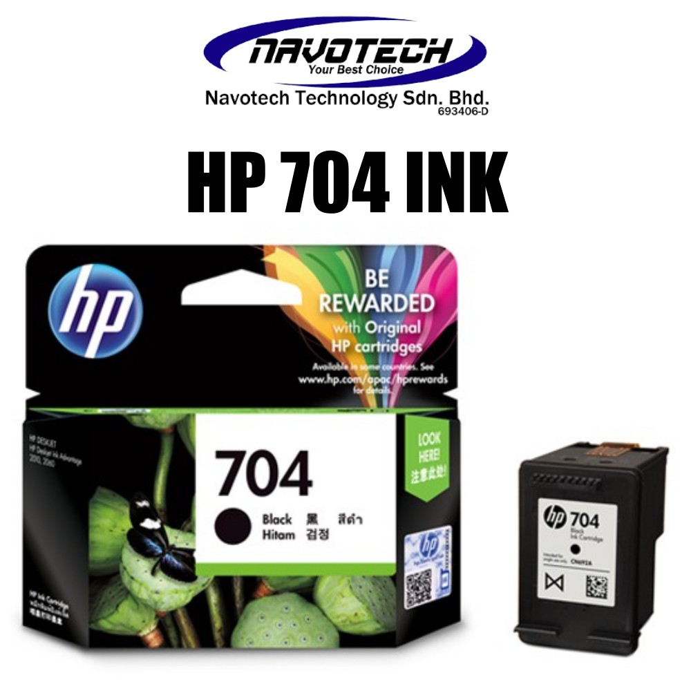 HP 704 Black/HP 704 Colour/HP 704 Black + Colour Ink Cartridge | Shopee ...