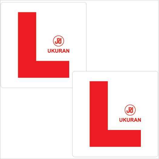 L LICENSE STICKER FOR MOTORCYCLES 2'S 100X100MM | Shopee Malaysia