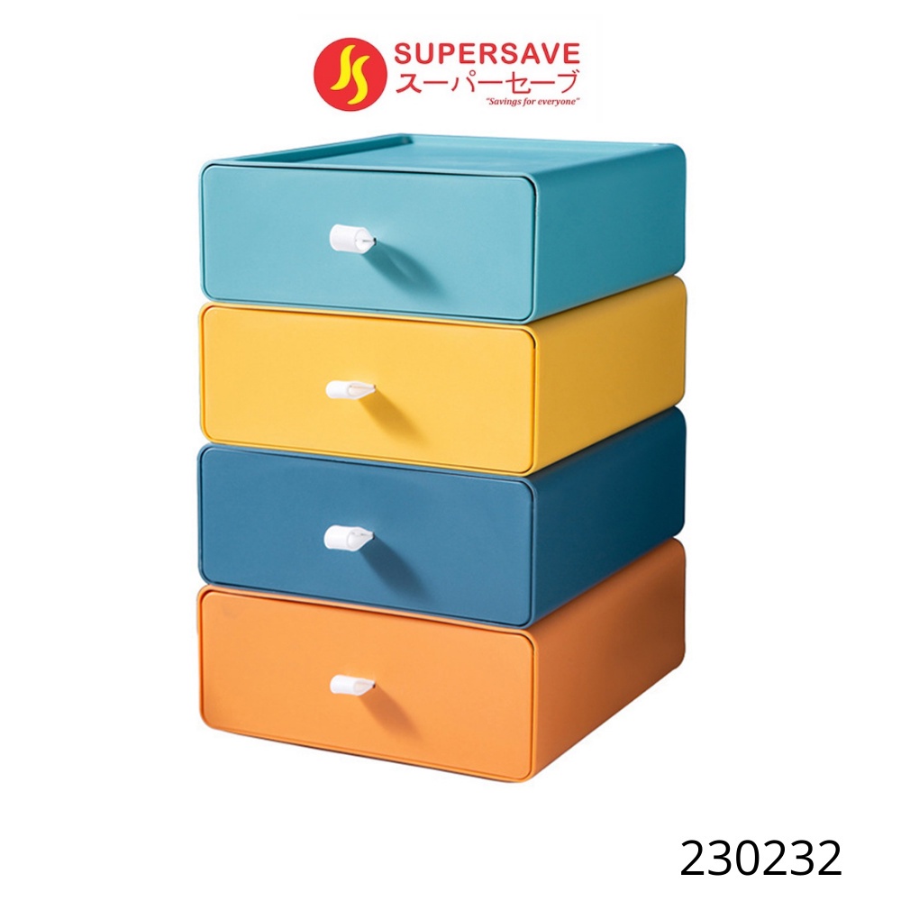 SUPERSAVE Colourful Stackable Drawer Storage Box Organizer Drawers ...