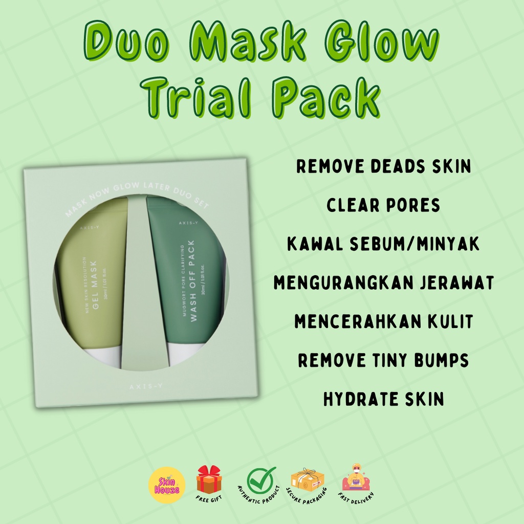Axis-Y Mask Now Glow Later Duo Set (New Skin Gel+Mugwort Clay Mask ...