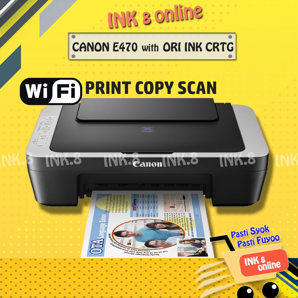 CANON PIXMA E470 wifi / E510 /E410 Color Inkjet Printer PRINT COPY SCAN ...