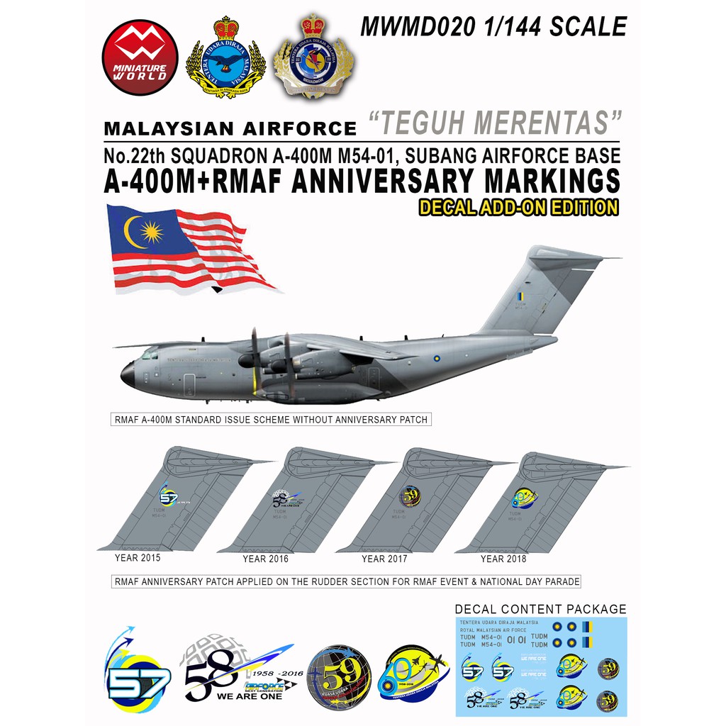 1/144 scale TUDM A-400M Decals | Shopee Malaysia