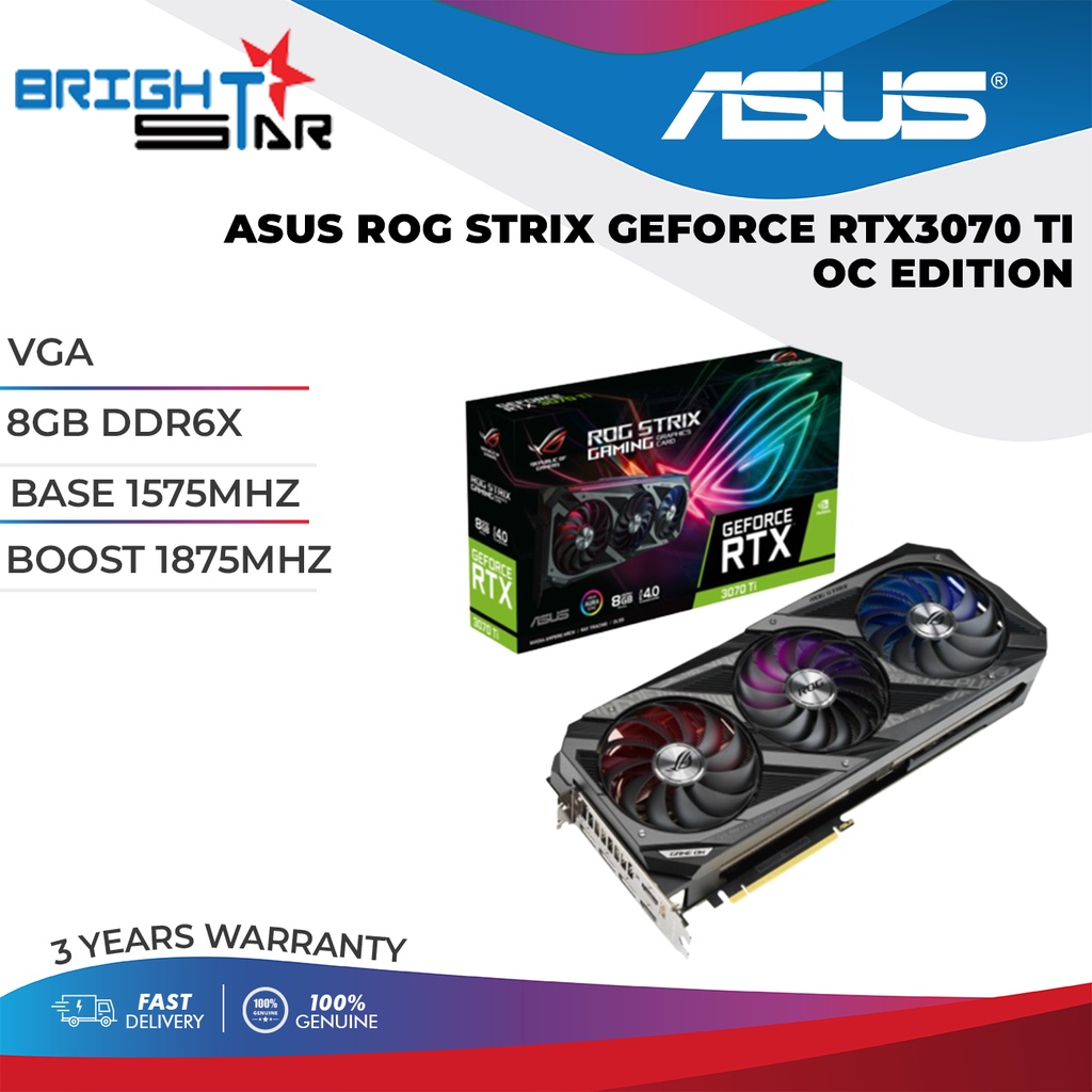 ASUS ROG STRIX GEFORCE RTX3070 TI OC EDITION GRAPHIC CARD | Shopee Malaysia